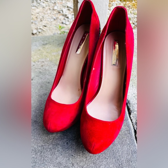 H by Halston | Shoes | H By Halston Red High Heels | Poshmark